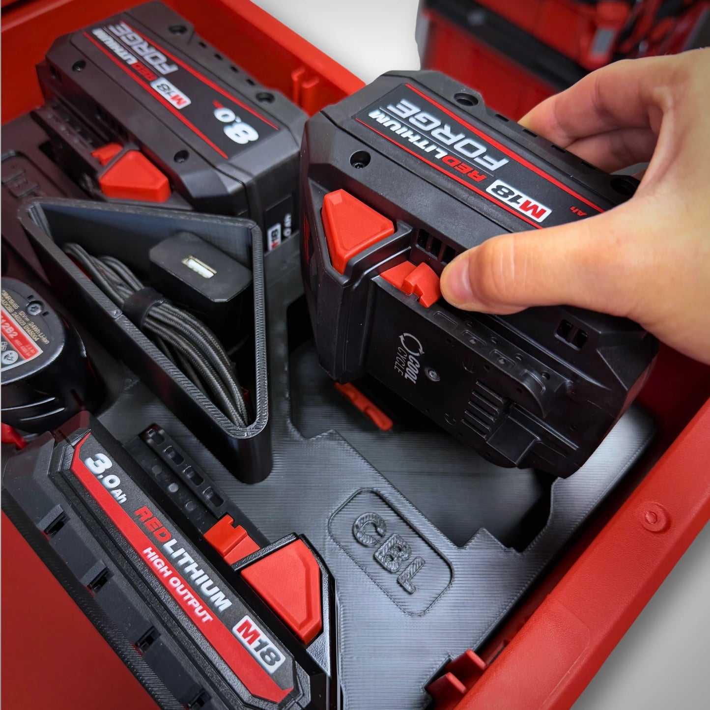 M18 FORGE 8.0 Battery Insert for Milwaukee PACKOUT Drawers – Code ...