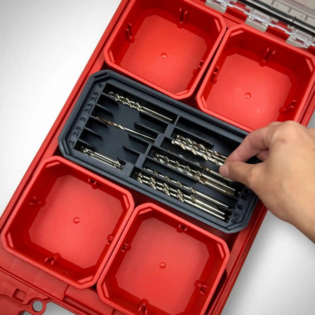 Metric Drill Bit Holder Insert for Packout™ Low-Profile Organisers ...